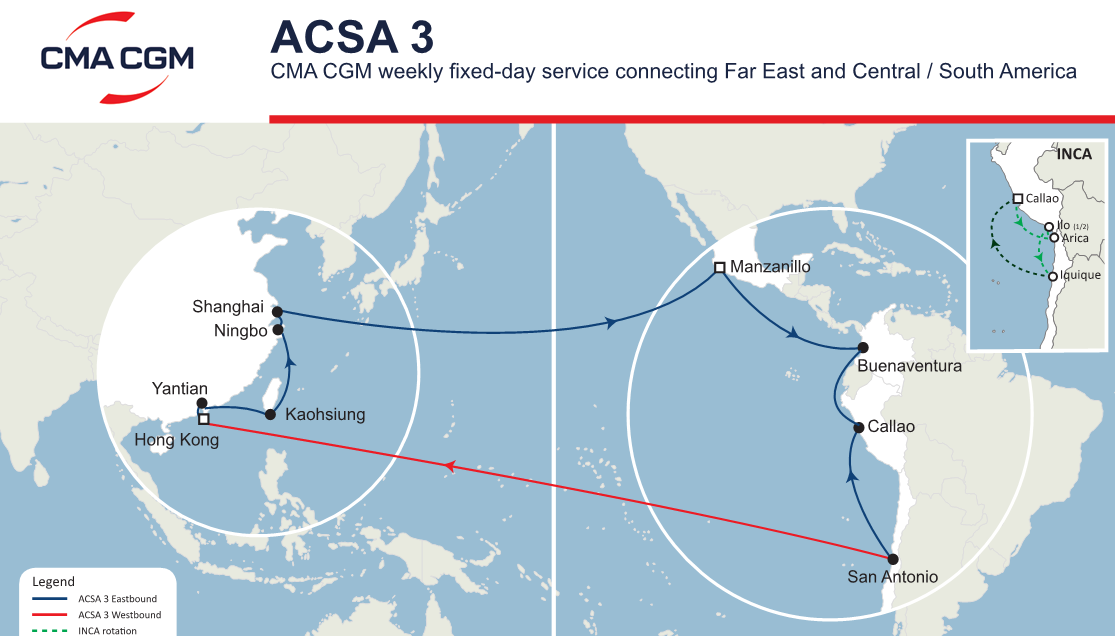 CMA's Service for Asia-Latin/South America Routes - STU