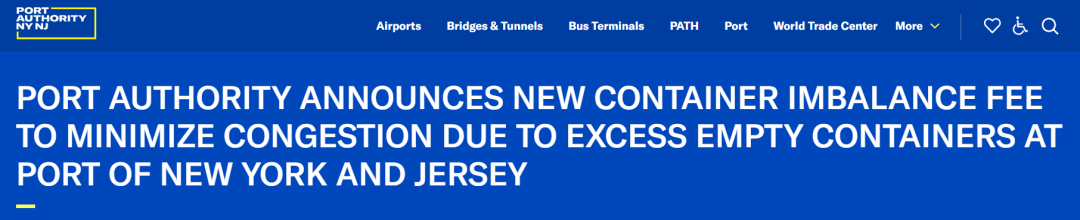 Port of NY and NJ to Charge 'Container Imbalance Fee' - STU
