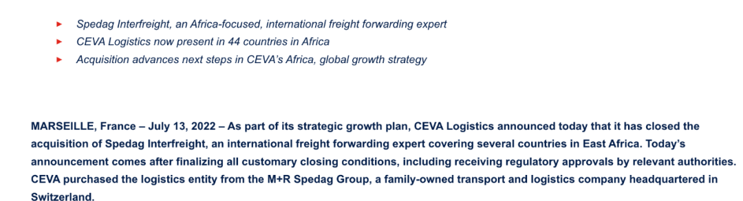 Ceva Logistics snaps up Spedag Interfreight