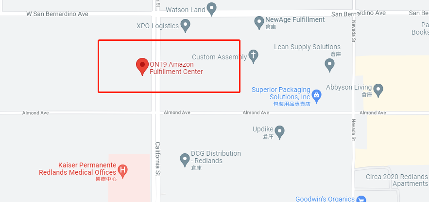 U.S. West Coast Amazon FBA Warehouse Locations